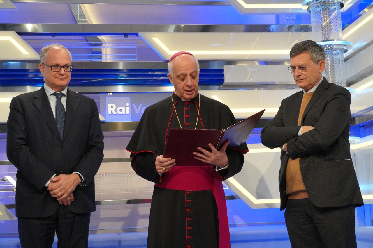 Inauguración del estudio de TV para el Jubileo 2025 en los locales de ...